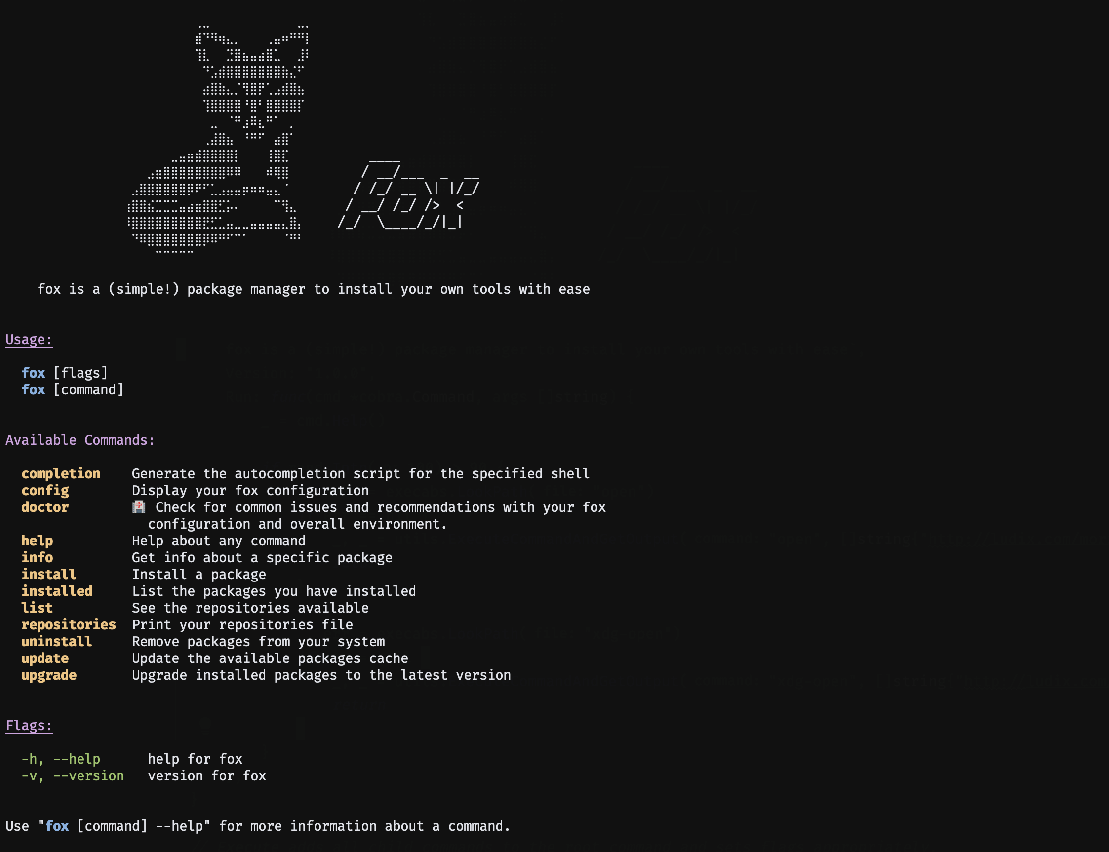 Install a public package - fox